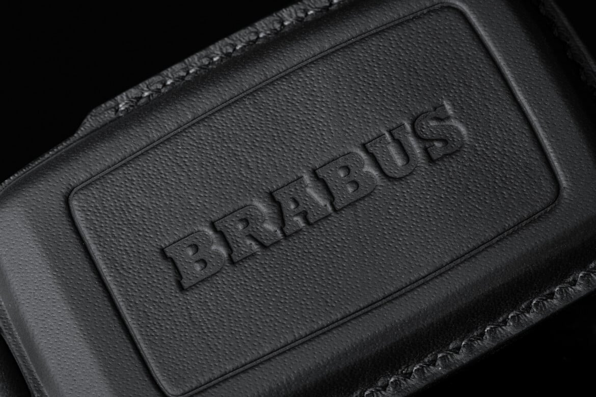 Leather key cover black BRABUS for Range Rover