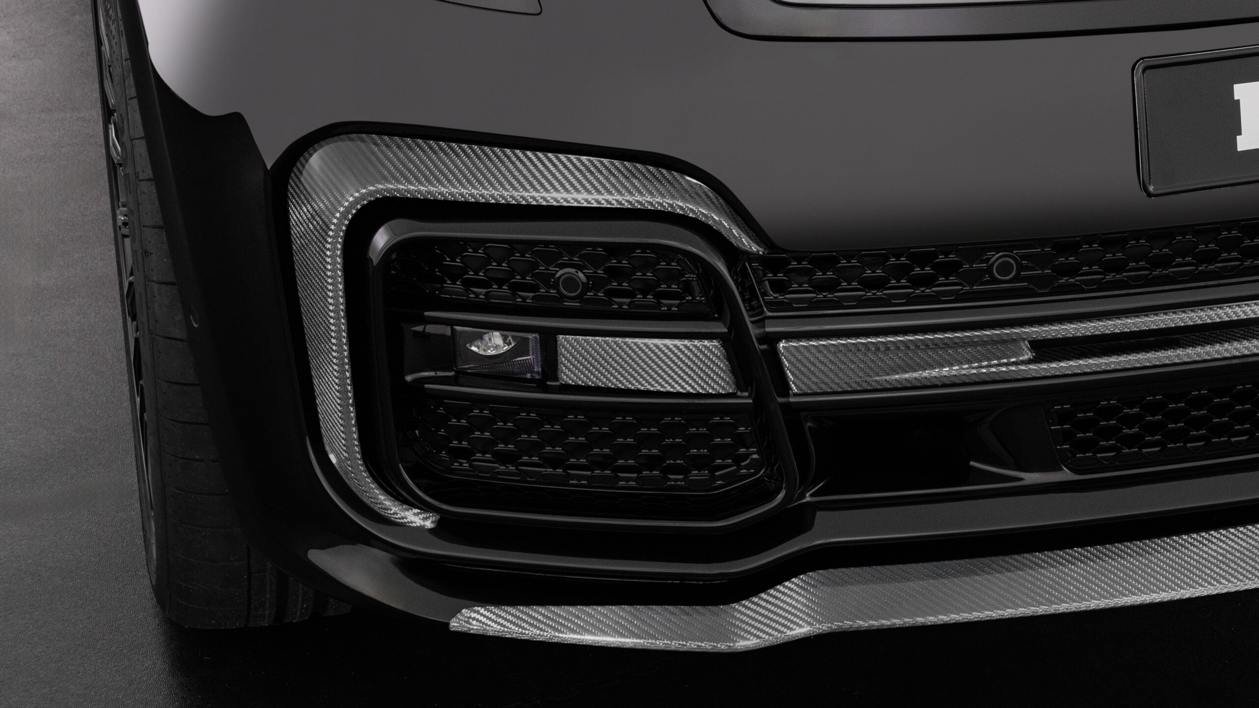 Carbon front fascia attachments BRABUS for Range Rover