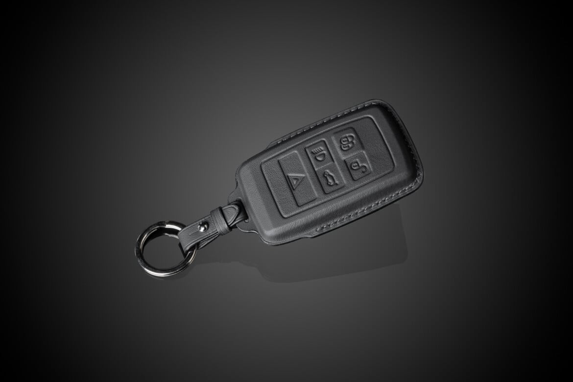 Leather key cover black BRABUS for Range Rover